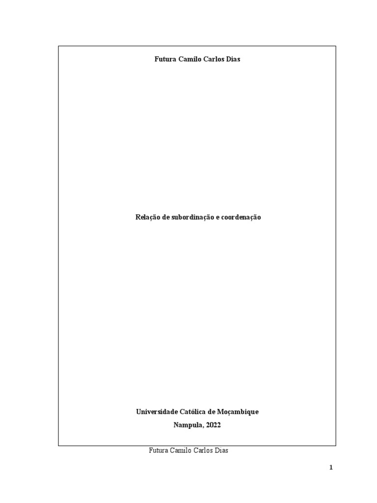 I Trabalho de Campo - Telp - Futura - Ucm - 2022 | PDF