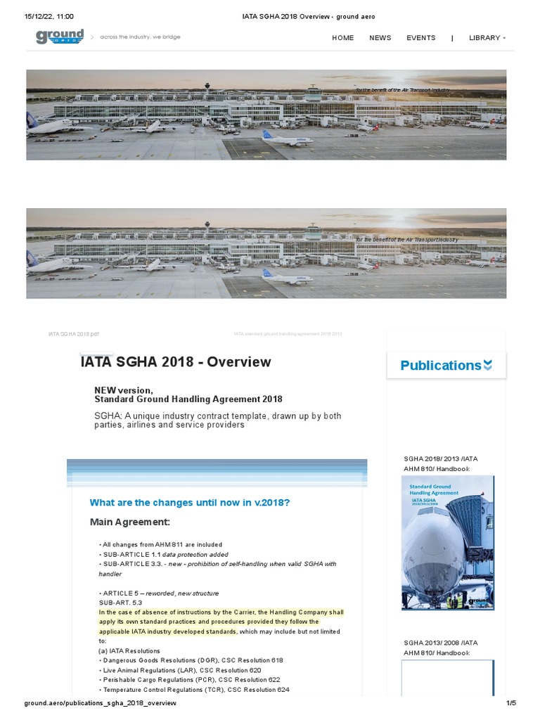 IATA SGHA 2018 Overview - ground aero | PDF