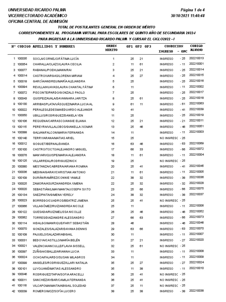 Programa Escolares General 2022 1 | PDF