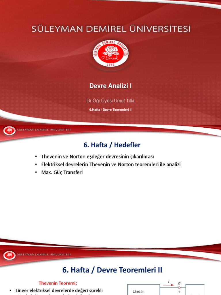 6.hafta Devre Teoremleri II | PDF