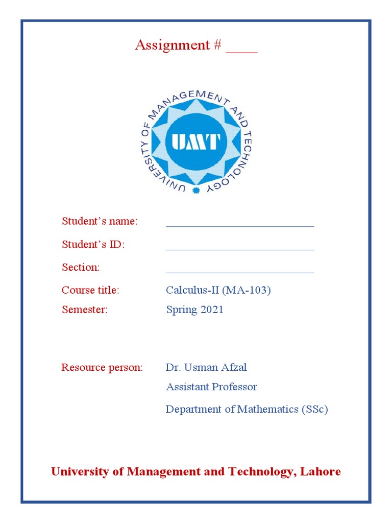 Assignment Title Page | PDF