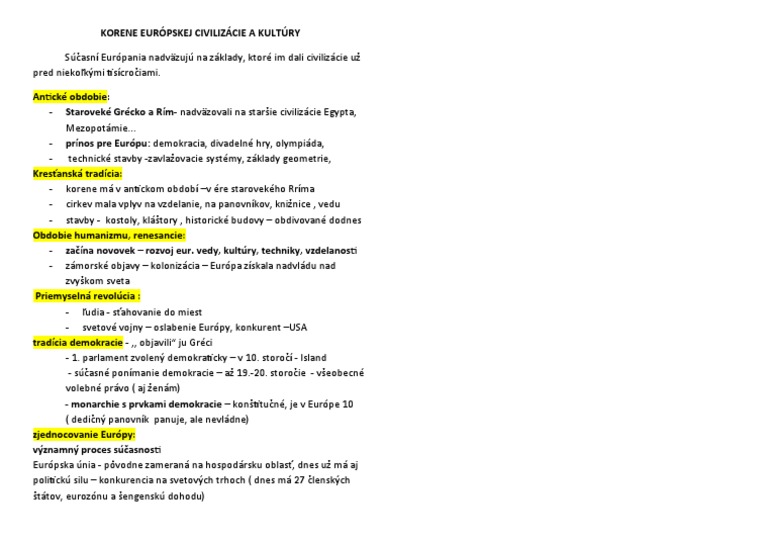 KORENE EUROPSKEJ CIVILIZaCIE | PDF