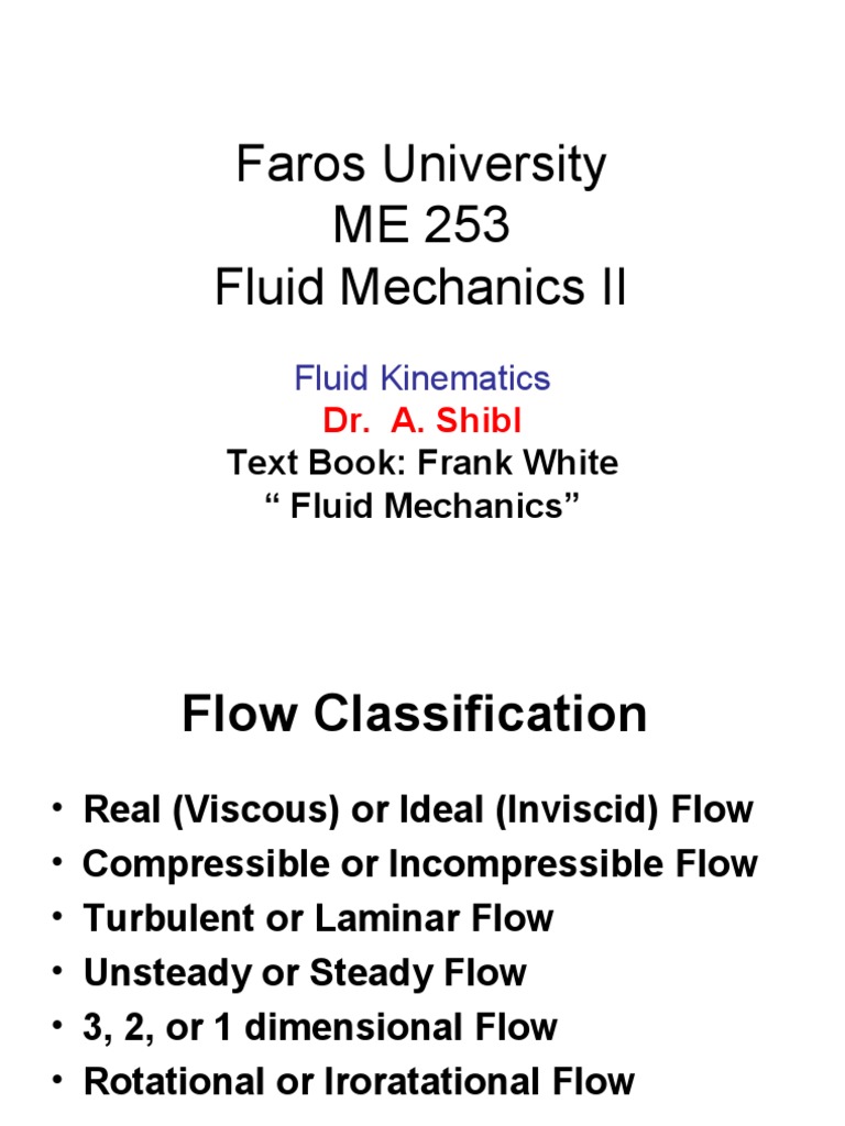 Fluid Mechanics II | PDF | Fluid Dynamics | Velocity