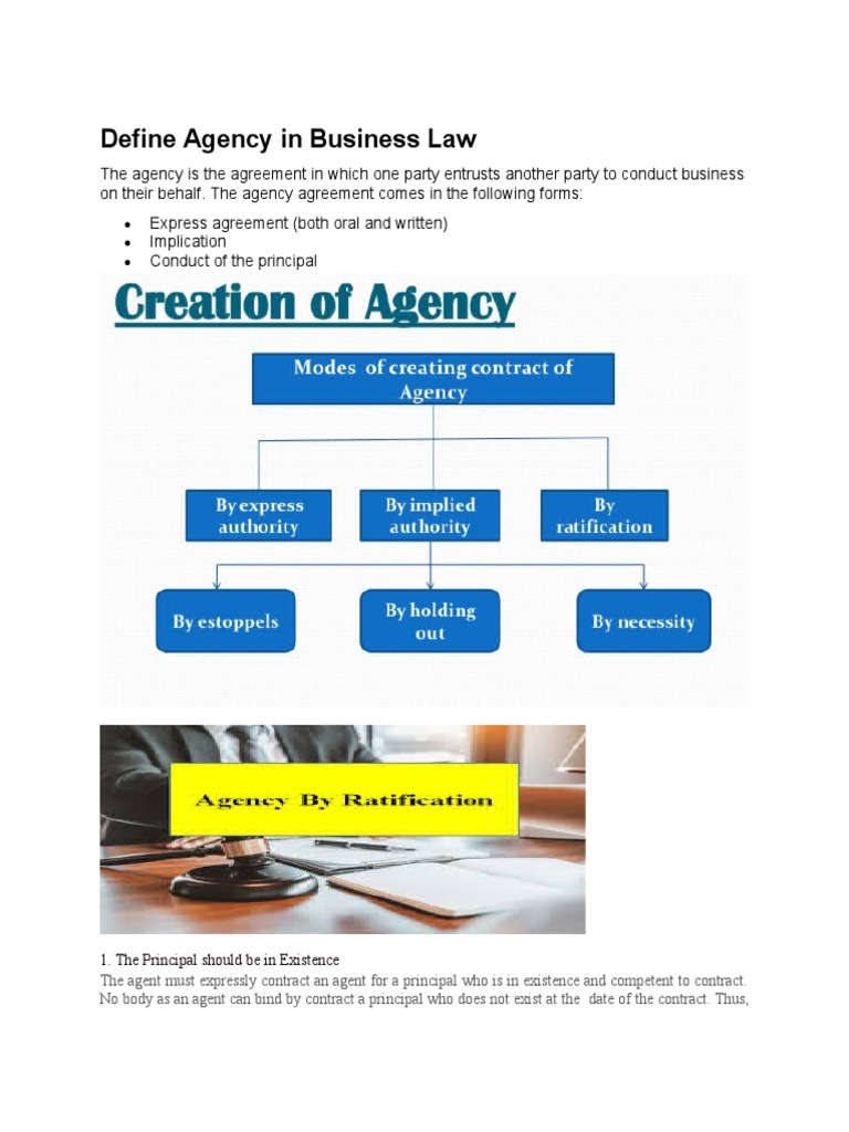 Agency | PDF | Law Of Agency | Ratification
