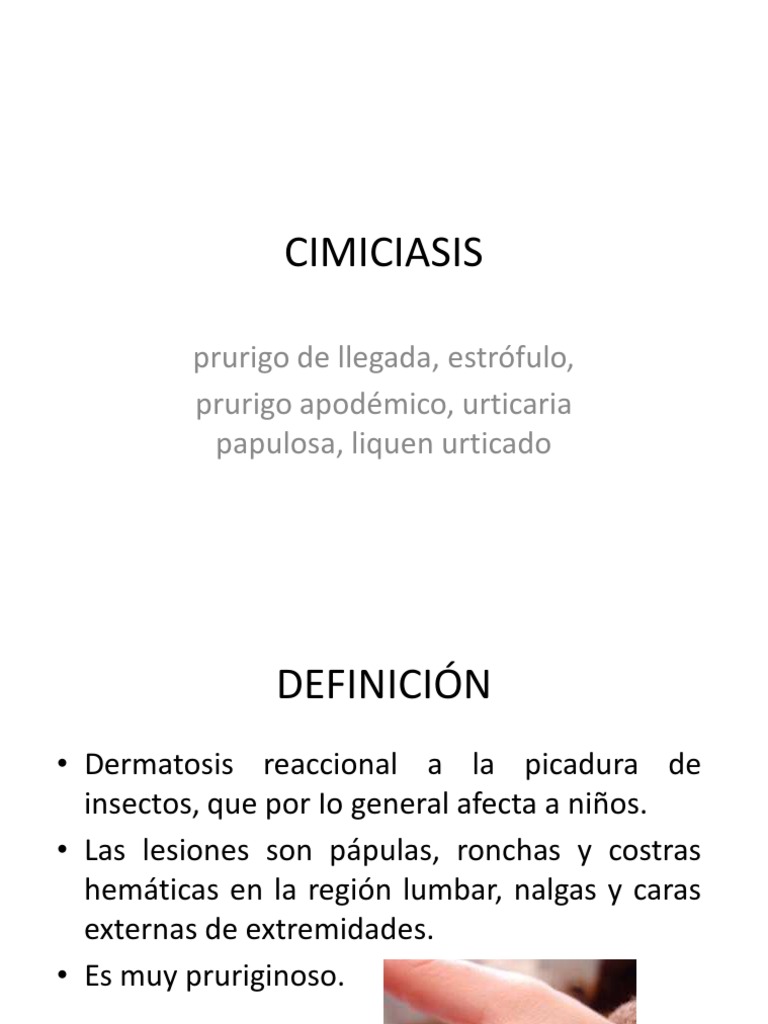 CIMICIASIS | PDF | Salud y bienestar | Ciencia y matemáticas