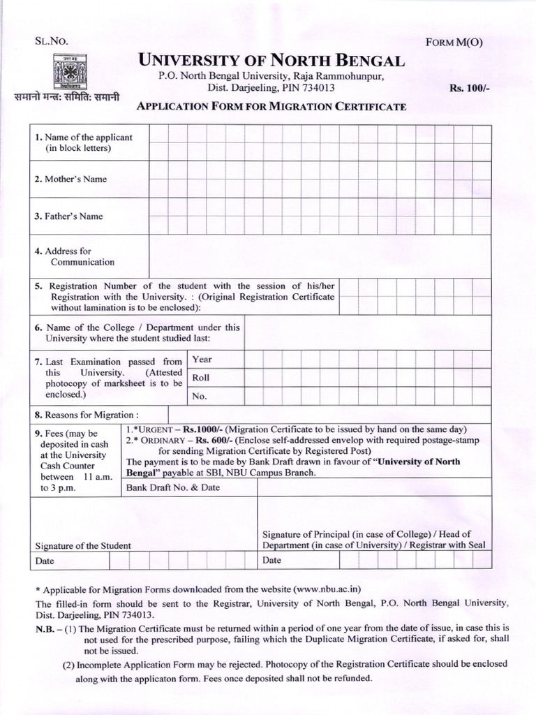 Migration Form | PDF | Banking