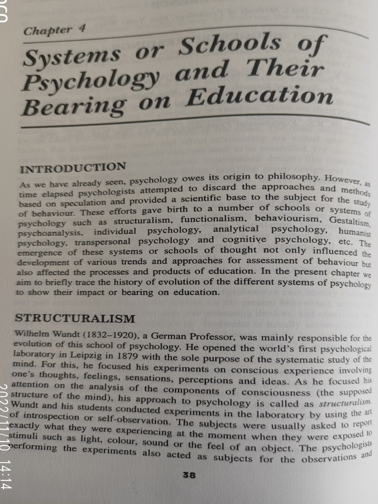 Schools of Psychology | PDF | Psychological Concepts | Cognitive Psychology