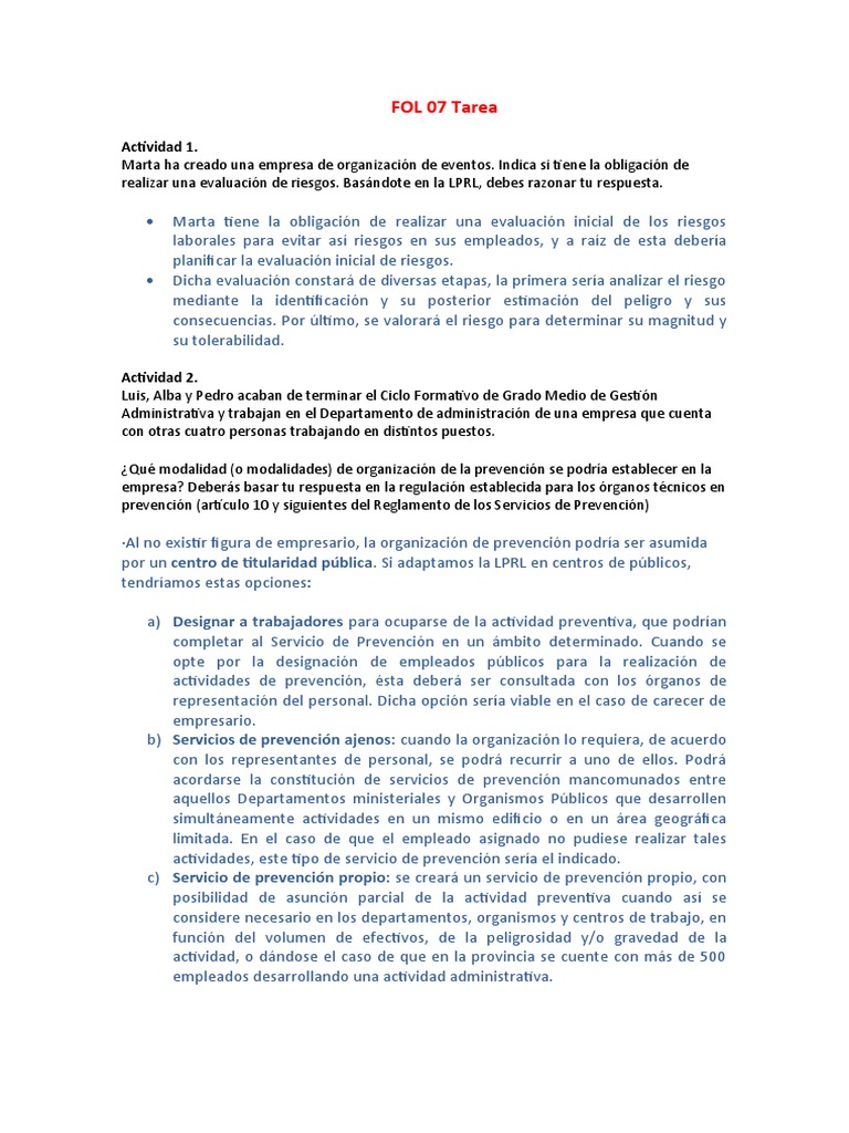 Tarea 07 FOL | PDF | Business