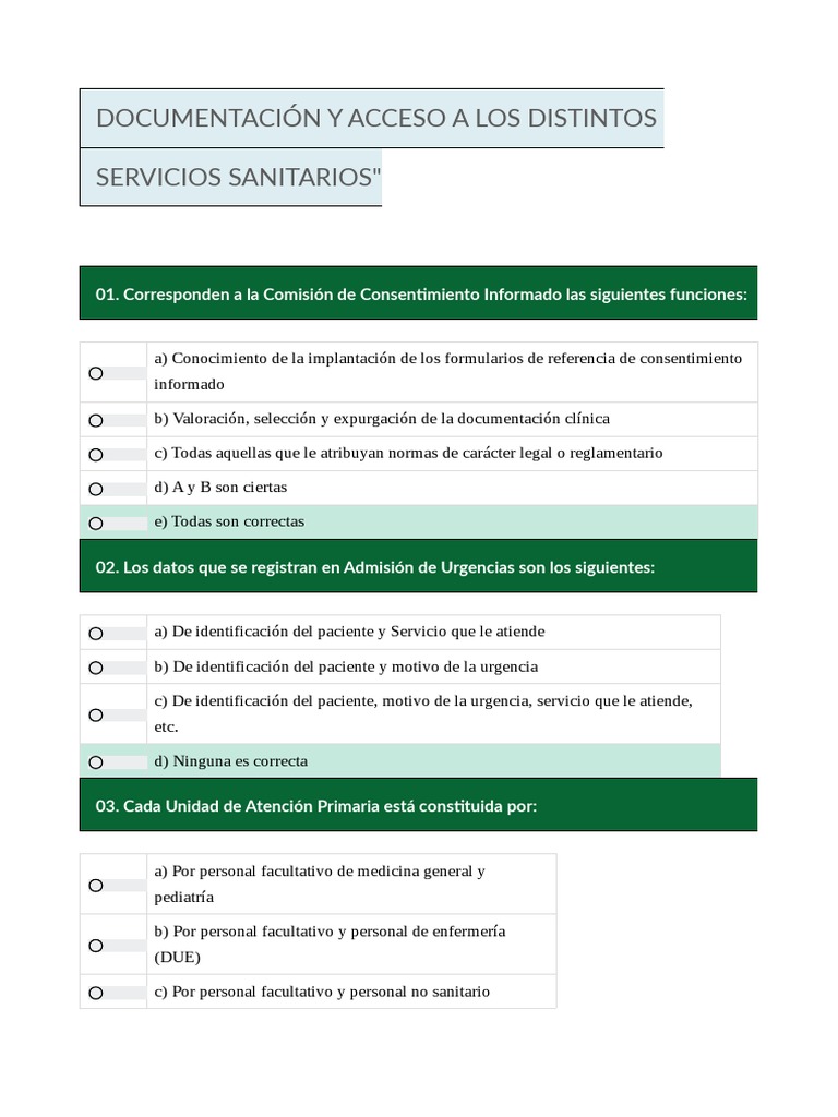 DOCUMENTACIÓN Y ACCESO A LOS DISTINTOS SERVICIOS SANITARIOS - Còpia | PDF | Hospital | Historial ...