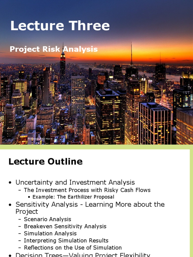 Lecture 03 - Project Risk Analysis | Download Free PDF | Discounted ...