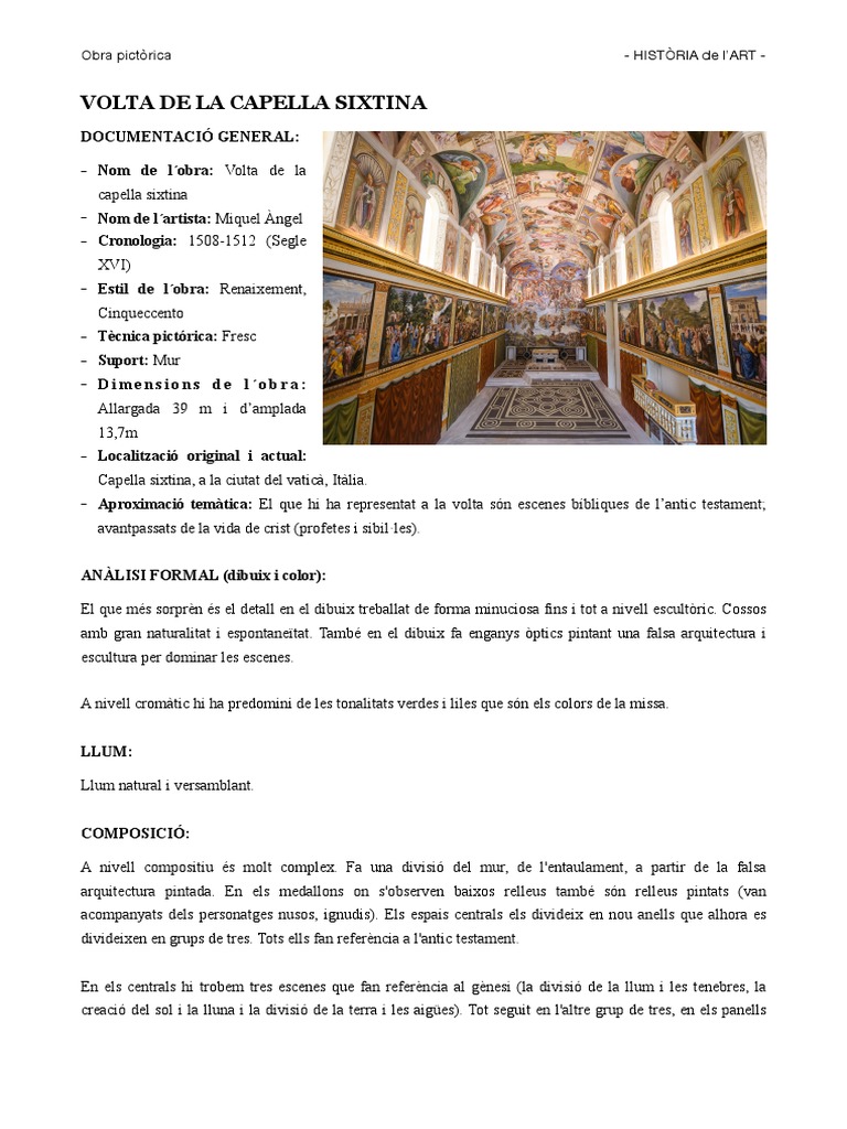 Volta Capella Sixtina PDF | PDF