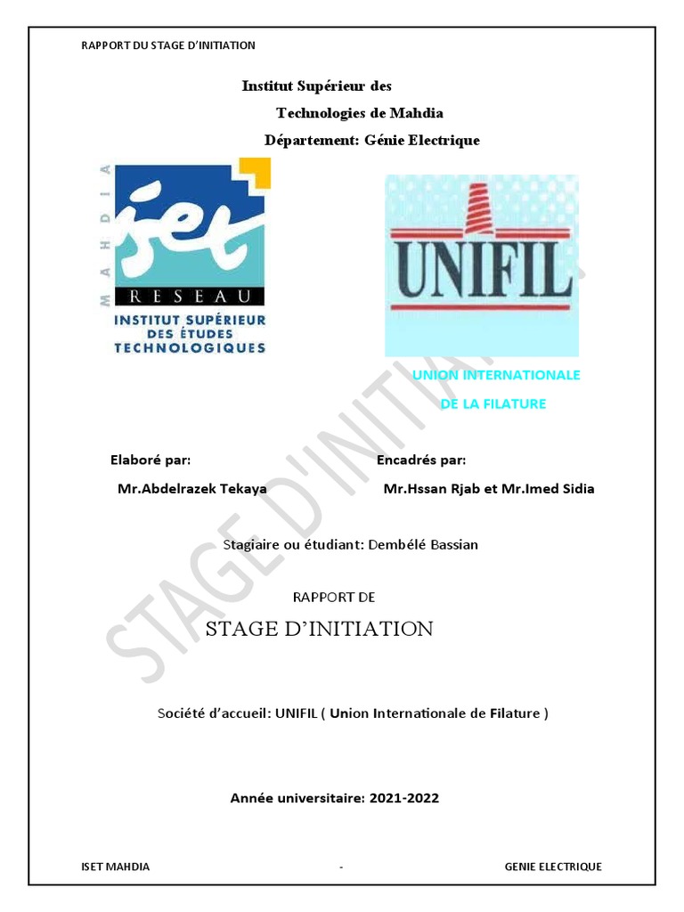 Stage D'initiation PST | PDF