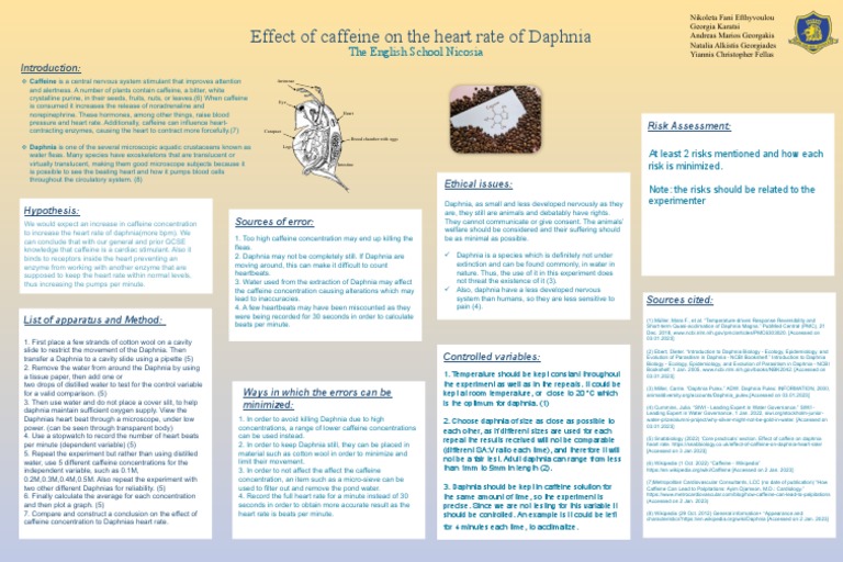 Daphnia Poster Project Example 2022-2023 | PDF | Heart Rate | Heart