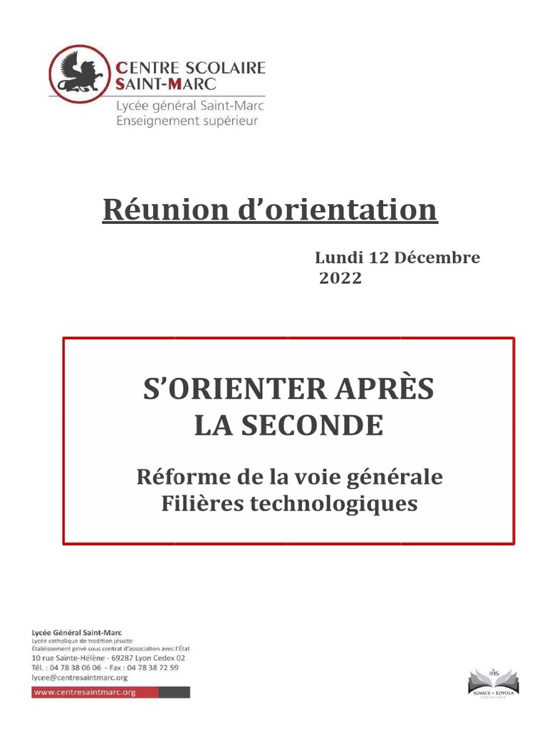 Livret Orientation Seconde DEC 2022 | PDF