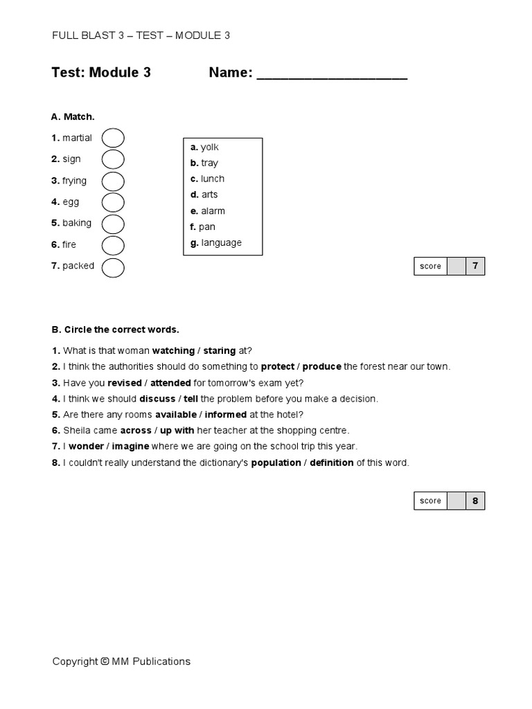 FB3 Test Booklet - Mod - 3 | PDF