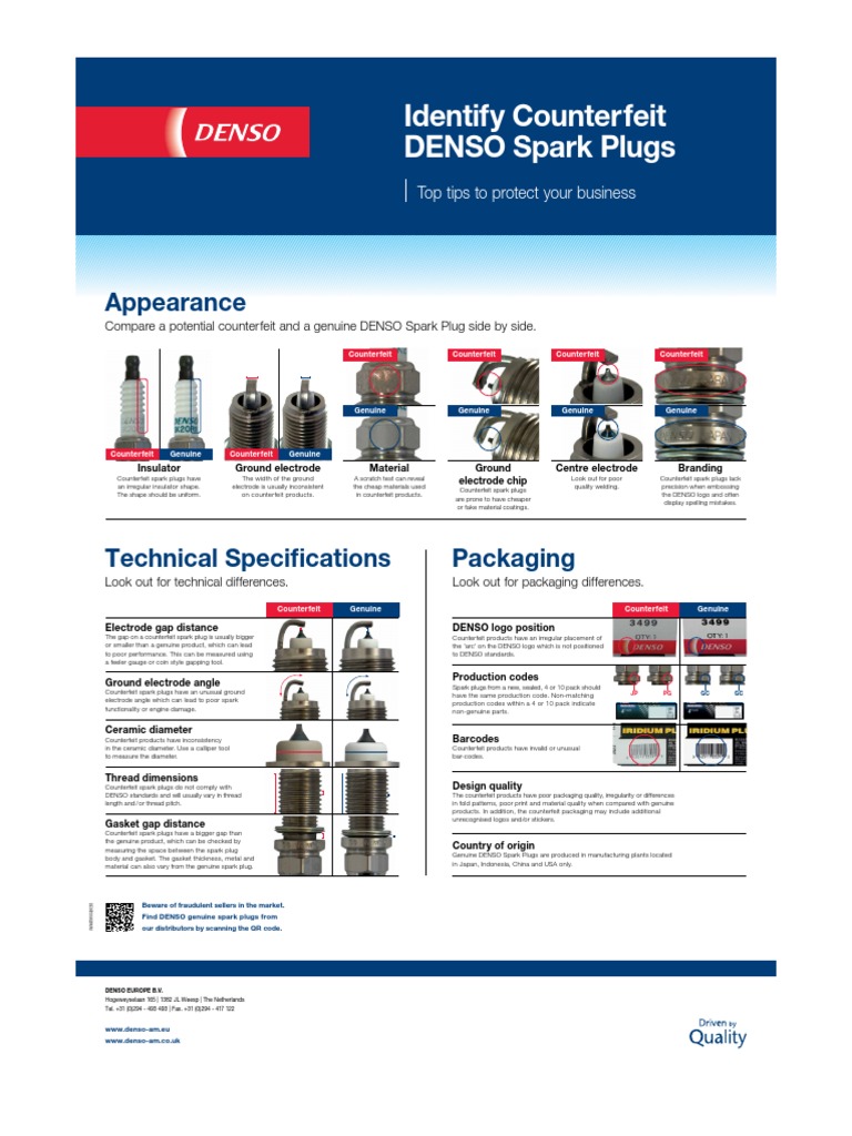 Genuine DENSO Spark Plug Guide | PDF