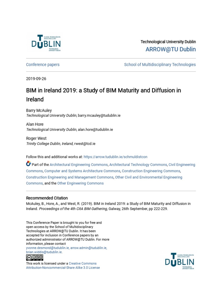 BIM in Ireland 2019 - A Study of BIM Maturity and Diffusion in Ire | PDF | Building Information ...