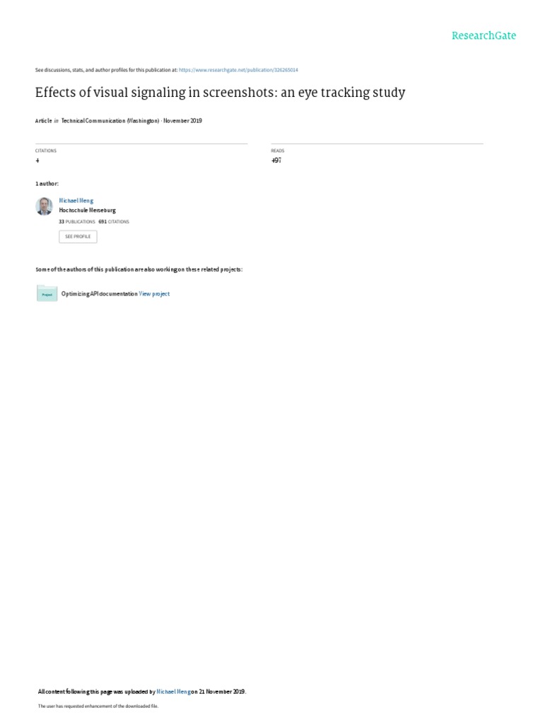 Visual Signaling in Screenshots Study | PDF | Attention | Learning