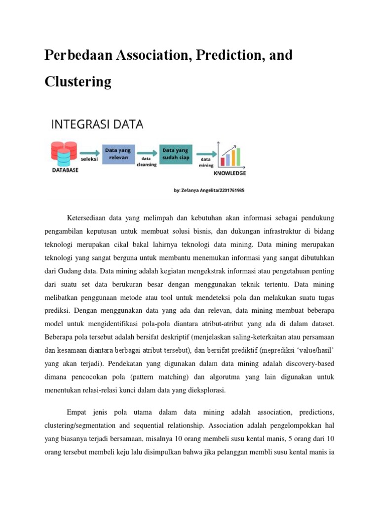 Perbedaan Asosiasi dan Klustering | PDF | Komputer