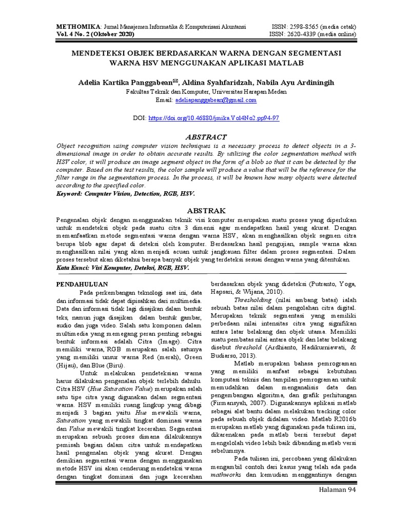 Artikel 1-94-97 Mendeteksi Objek Berdasarkan Warna Dengan Segmentasi ...