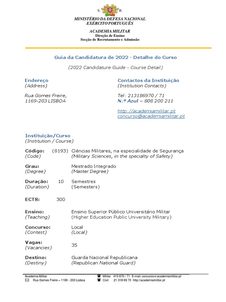 2022 G2 GNR Armas | PDF | Forças militares | Departamentos militares