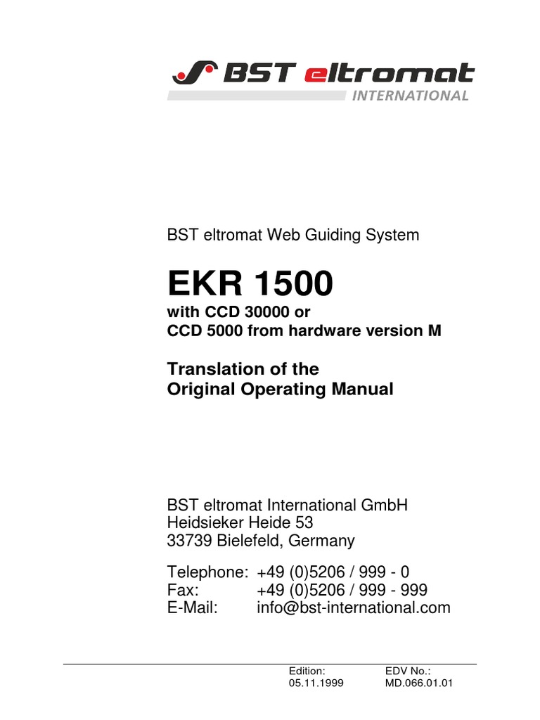 Ekr1500 Operating-Manual CCD-Camera 01 en | PDF | Charge Coupled Device ...