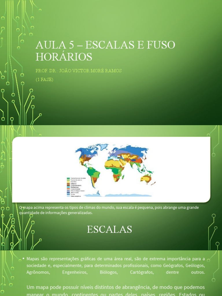 AULA 5 (Fase 1) - Escalas e Fuso Horários | PDF | Longitude | Mapa