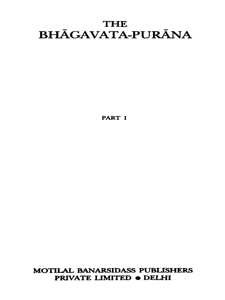The Bhagavata Purana Part 1 | PDF