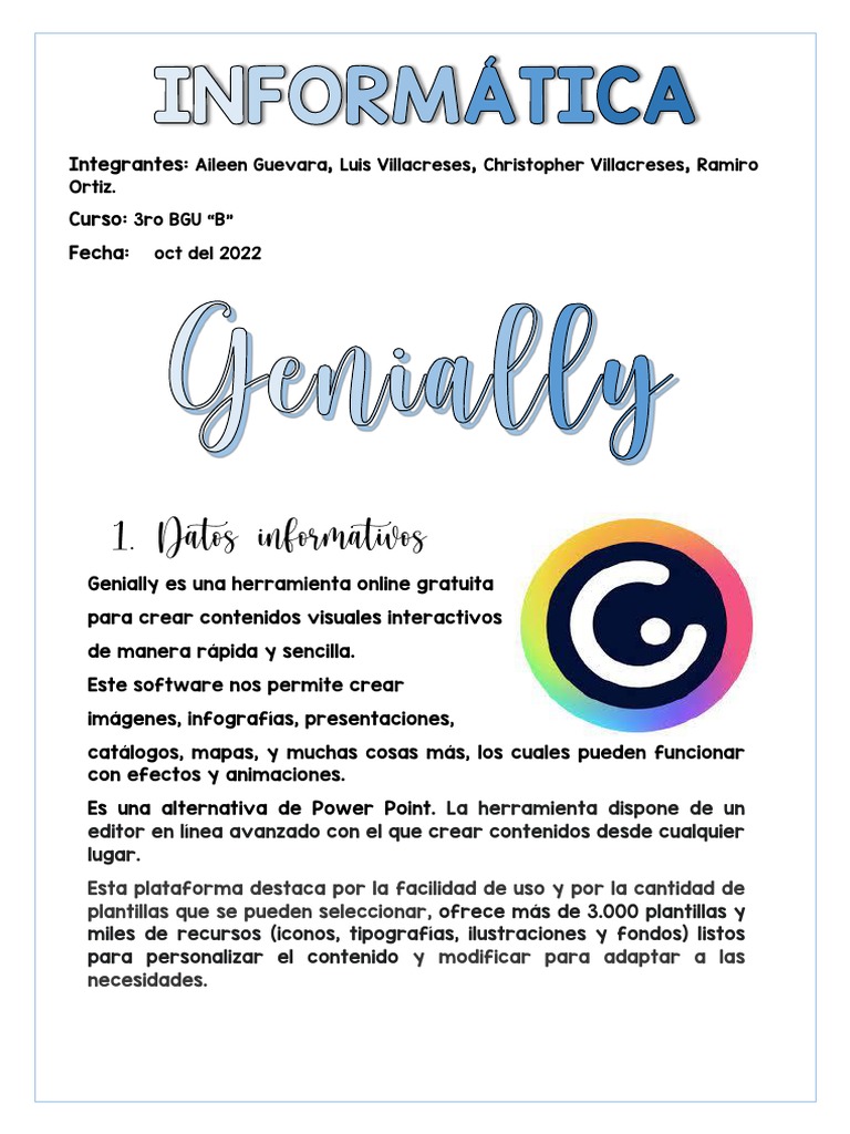 Informática Genially | PDF | Microsoft PowerPoint | Software