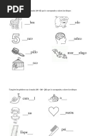 Fichas Lectoescritura Sonidos Za Zo Zu Ce Ci | PDF