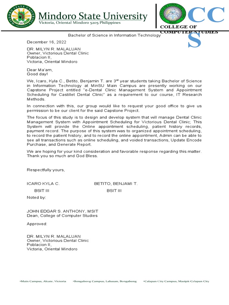 Capstone Letter Client | PDF