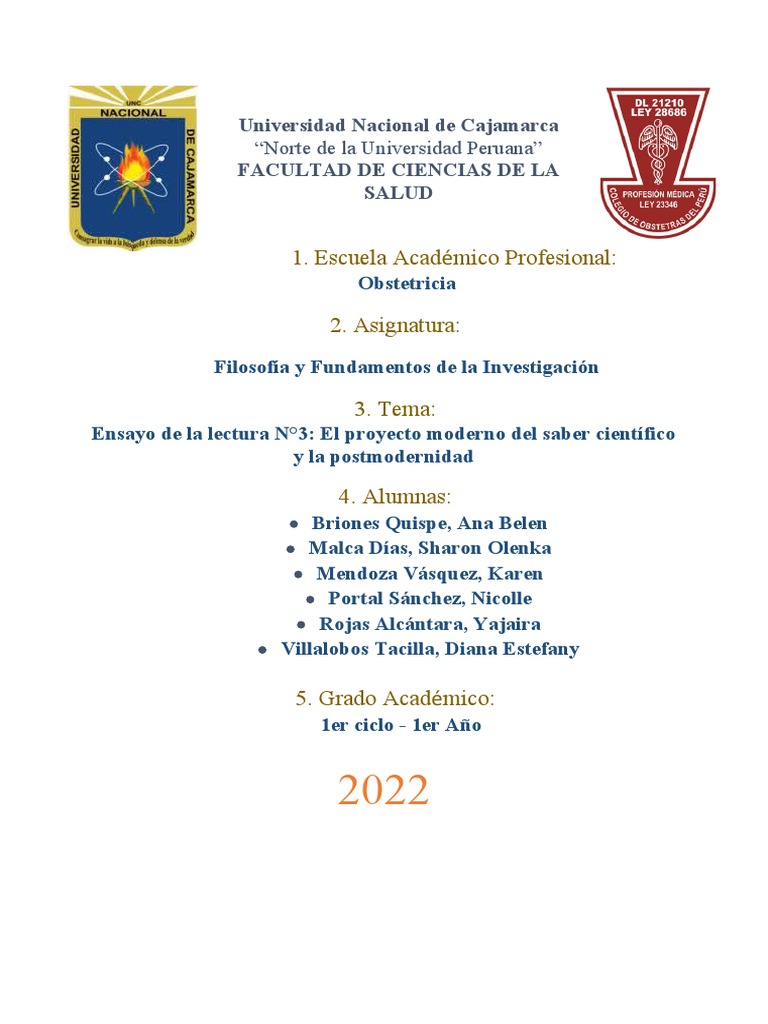 Ensayo de La Lectura N3 | PDF | Subjetividad | Conocimiento