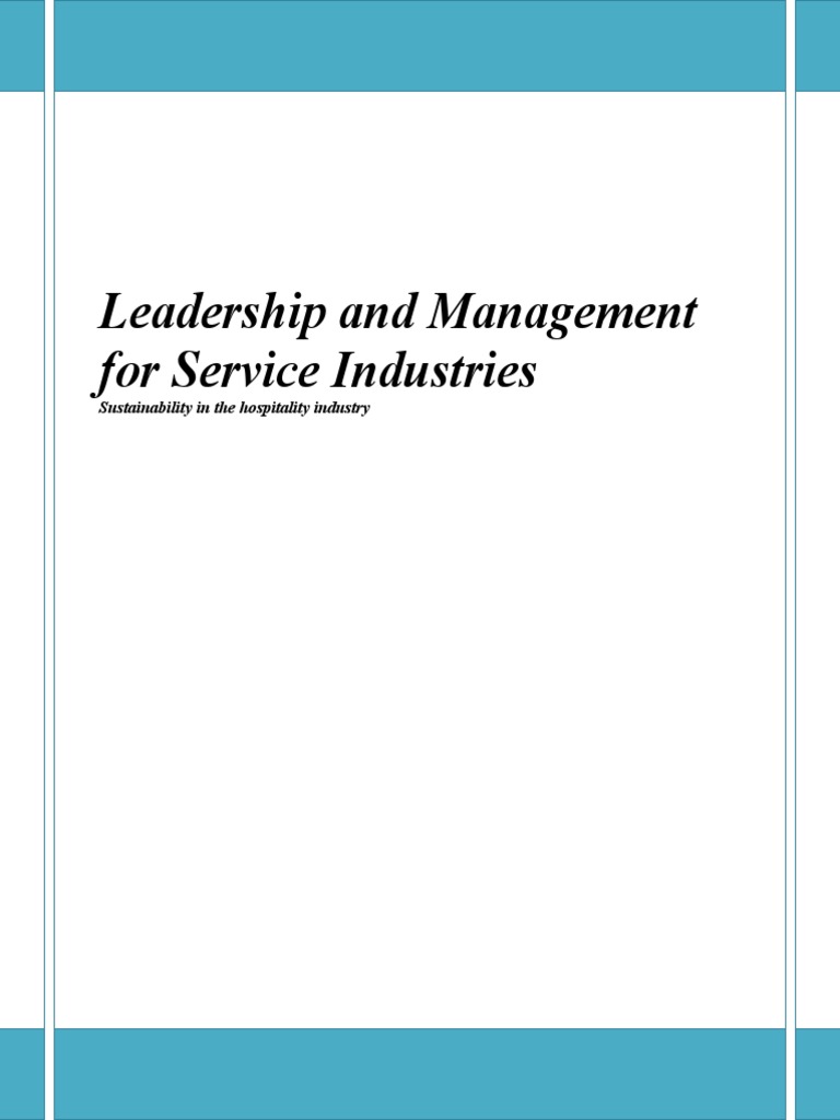 Leadership and Management For Service Industries | PDF | Leadership ...