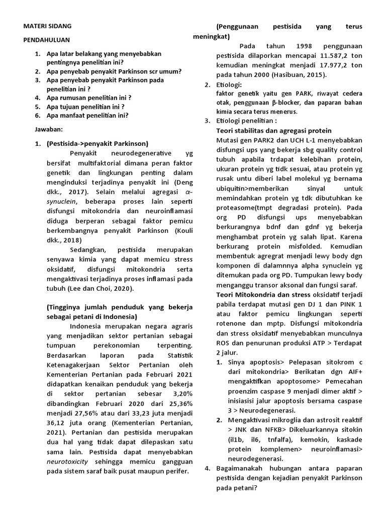 Pertanyaan Materi Sidang | PDF