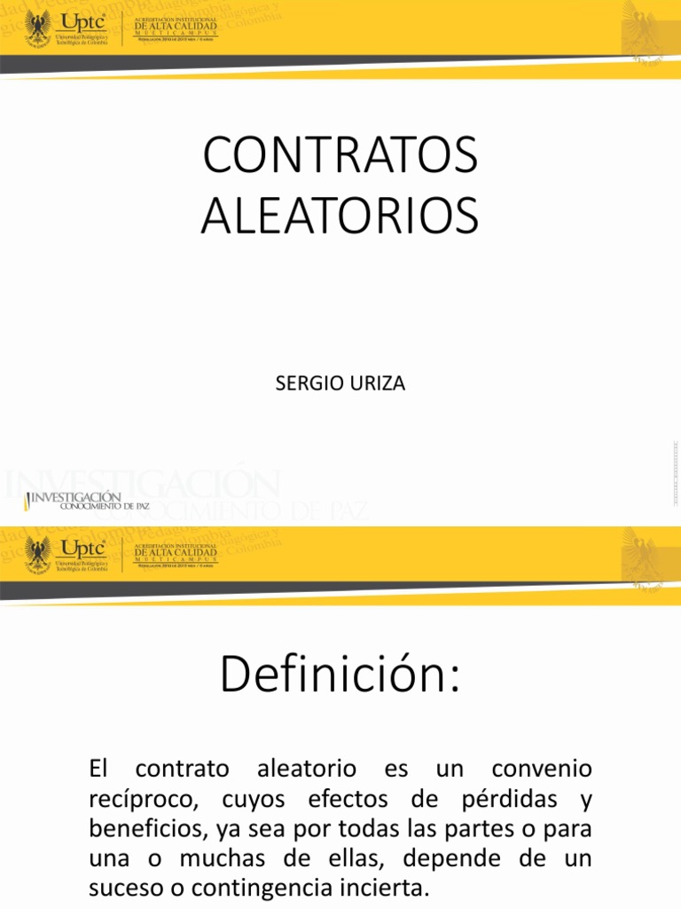 Contratos Aleatorios | PDF