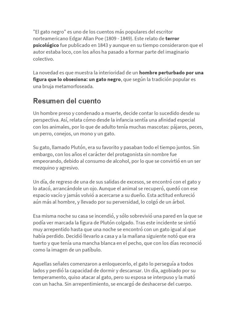 El Gato Negro | PDF