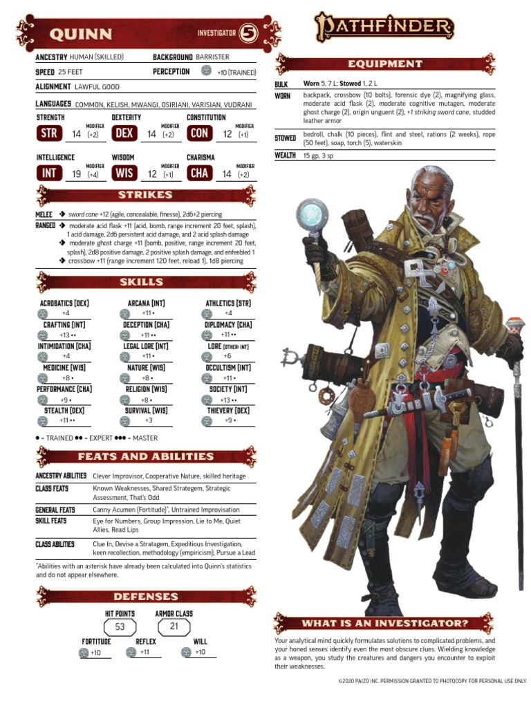 Quinn - Level 5 Investigator | PDF
