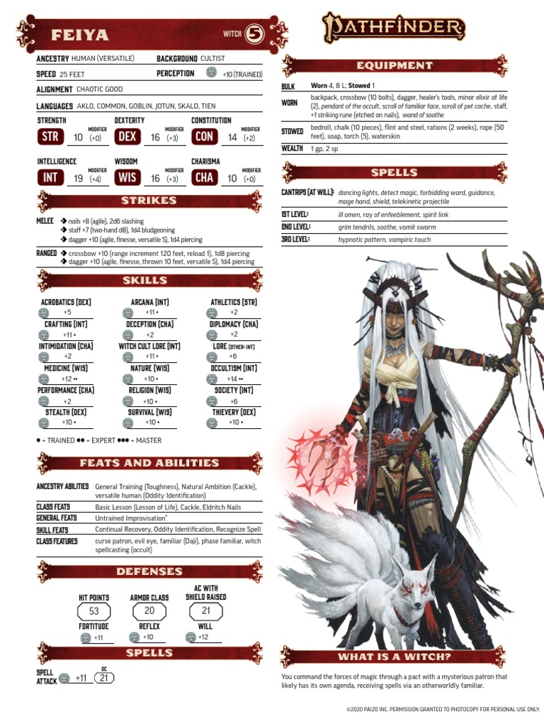 Feiya - Level 5 Witch | PDF | Witchcraft | Occult