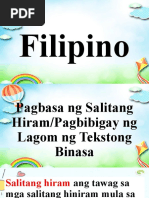 Bahagi NG Dila at Gamit Nito | PDF