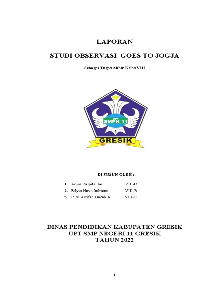 Contoh Laporan Study Observasi-SMPN-11-Gresik | PDF