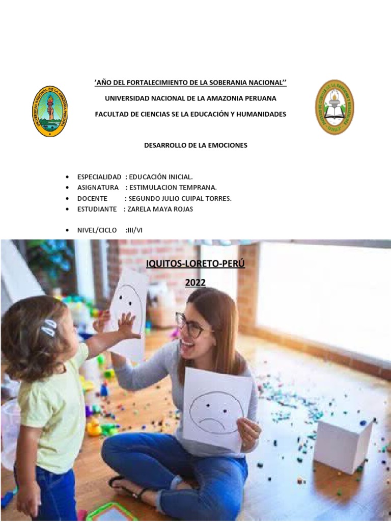 Desarrollo De Las Emociones Pdf Las Emociones Adultos