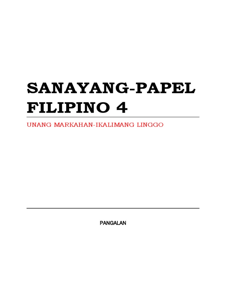 Filipino 4 | PDF