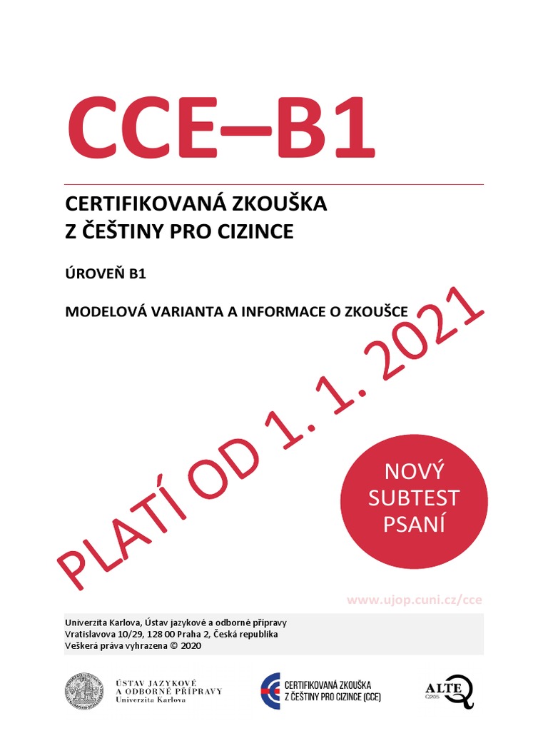 CCE-B1 Modelova Varianta 2021-Final | PDF