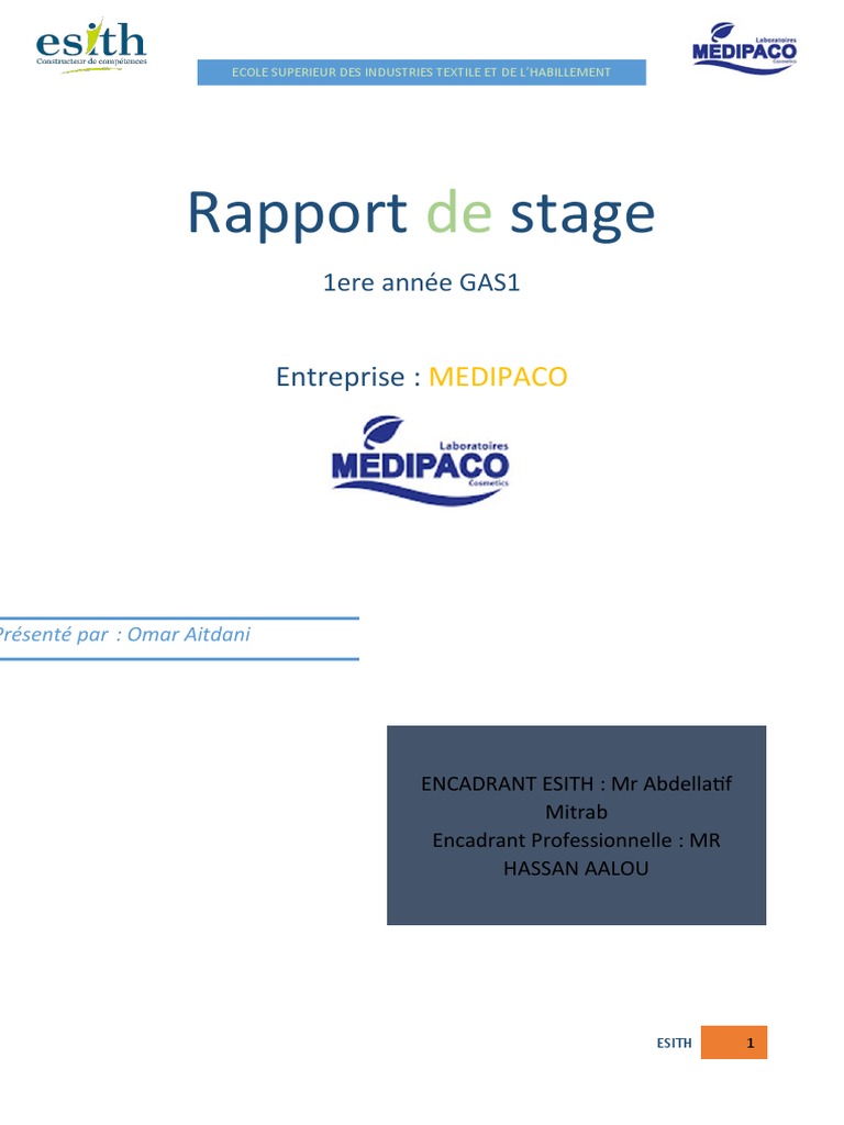 Rapport de Stage | PDF