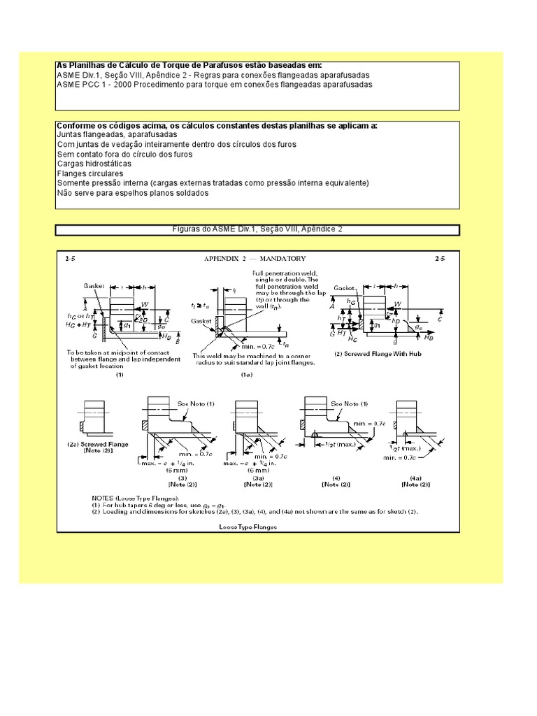Cálculo de Torque em Flanges Aparafusadas | PDF | Estresse (Mecânica ...