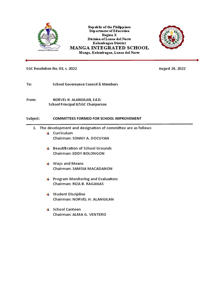 SGC Resolution Template | PDF