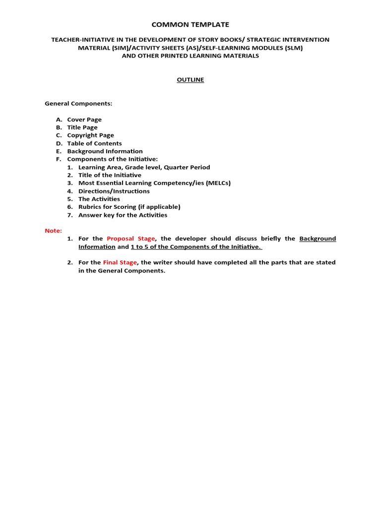 Template For Module and SIM Development | PDF | Teaching | Education Theory