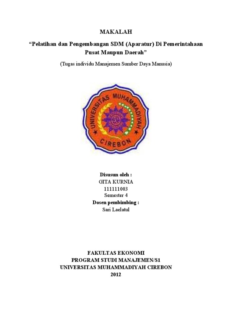 Makalah Pelatihan Dan Pengembangan | PDF Makalah Pelatihan Dan Pengembangan | PDF
