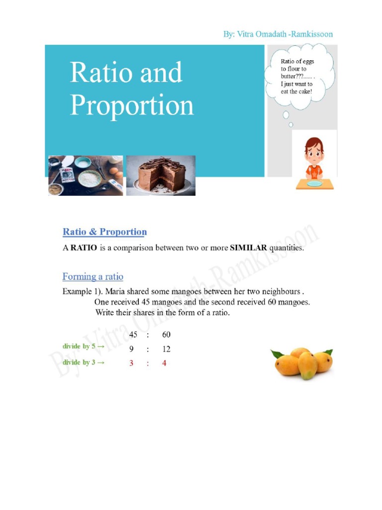 Lesson 6 - Ratio and Proportion | PDF