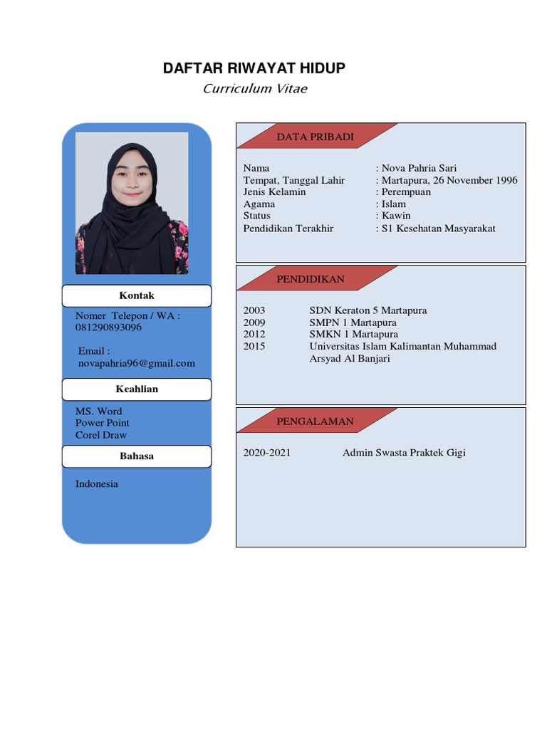 Daftar Riwayat Hidup (CV) | PDF